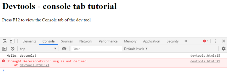 How To Open Console Tab In Web Development Tools
